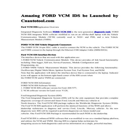 Ford vcm ids | PDF