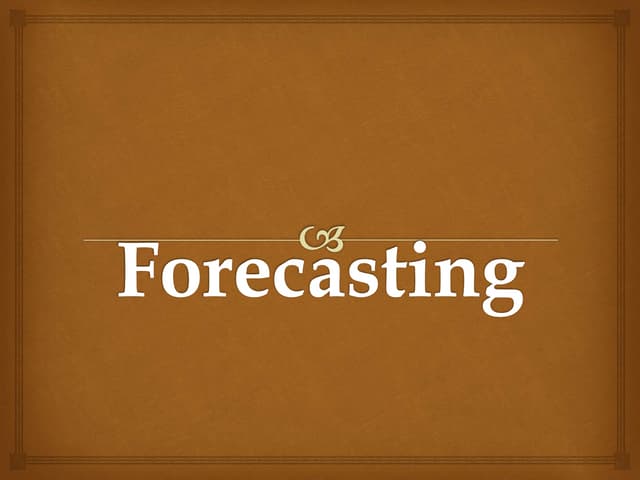 Technology Forecasting - Monitoring and Intelligence Methods | PPTX