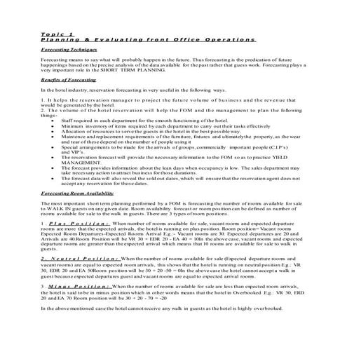 Forecasting | DOCX