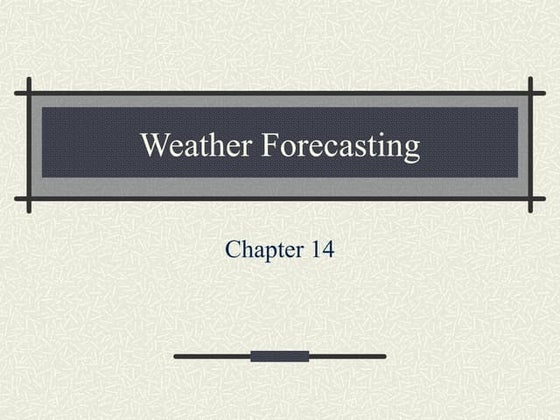 Weather forecasting | PPTX