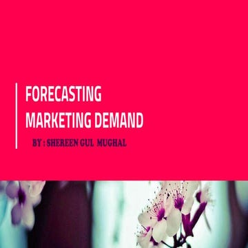 Forecasting marketing-demand | PPT