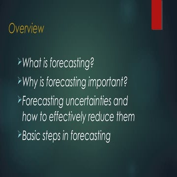 Basic of forecasting chapter number 1 for understanding | PPTX