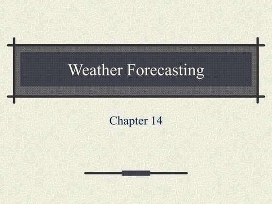 Weather forecasting | PPTX