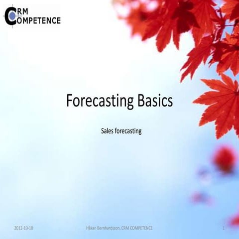Forecasting basics | PPT