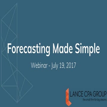 Forecasting made simple | PPT