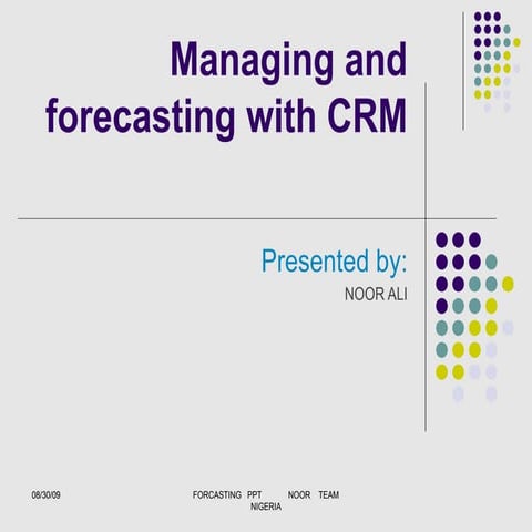 Forecasting Presentation | PPT | Business Accounting & Finance | Business