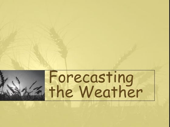 Weather forecasting | PPTX