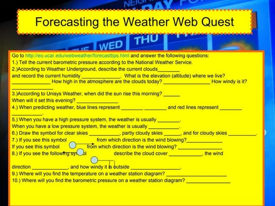 The Weather Man WebQuest | PPT