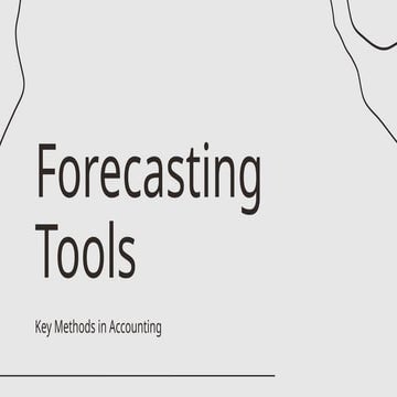 Forecasting Tools in accounting......... | PPTX