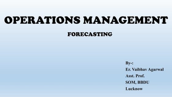 Forecasting | PPT