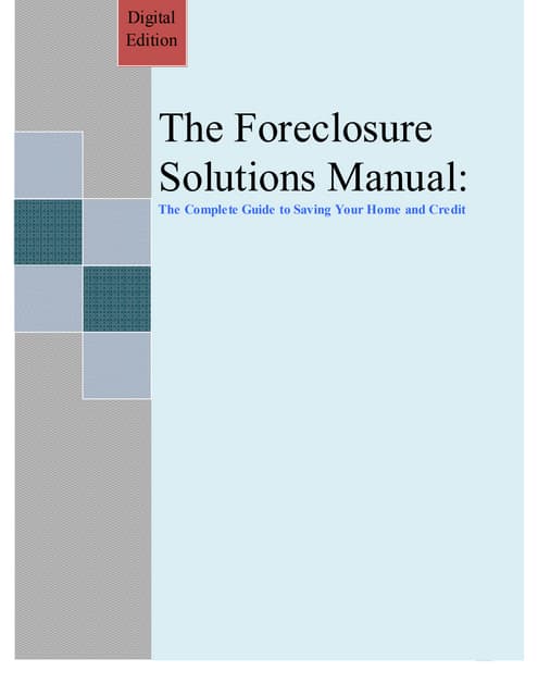 Foreclosure prevention checklist | PDF