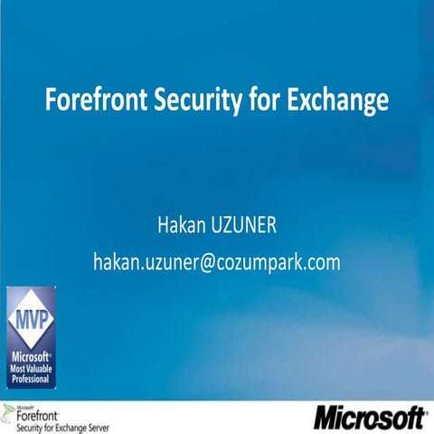 Forefront Security For Exchange | PPT
