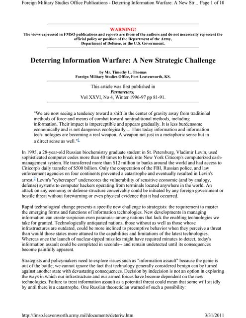 TRADOC OE Operational Environment 2010-2025 | PPTX