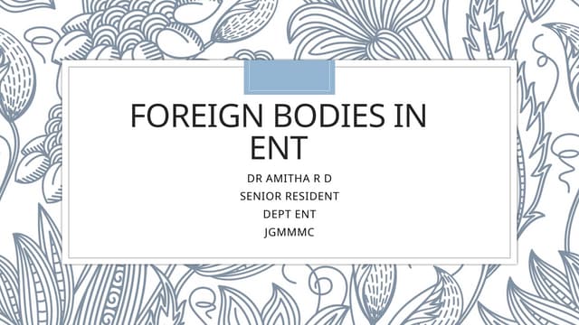 Airway foreign body | PPTX