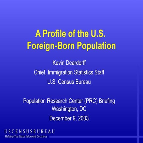Foreign born population profile | PPT | Genealogy and Ancestry ...