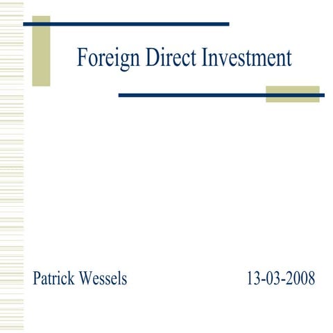 Foreign Direct Investment | PPT
