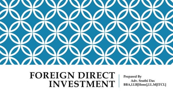 Foreign direct investment | PPT