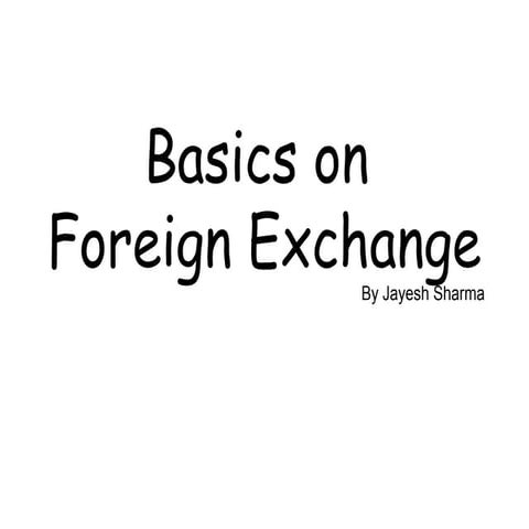 Foreign exchange | PPT