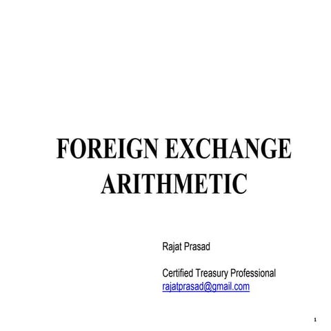 Foreign exchange arithmetic | PPSX
