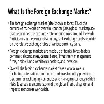 what is the Foreign Exchange Market pptx | PPTX