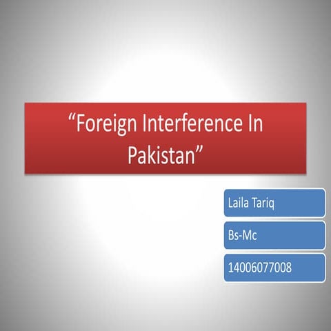 Foreign interference in | PPTX
