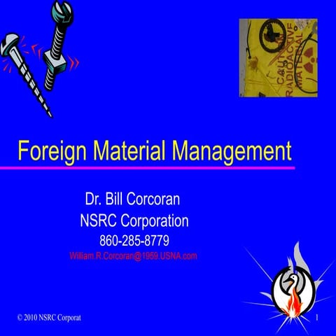 Foreign Material Mgt 2010 02 27 0901 | PPT