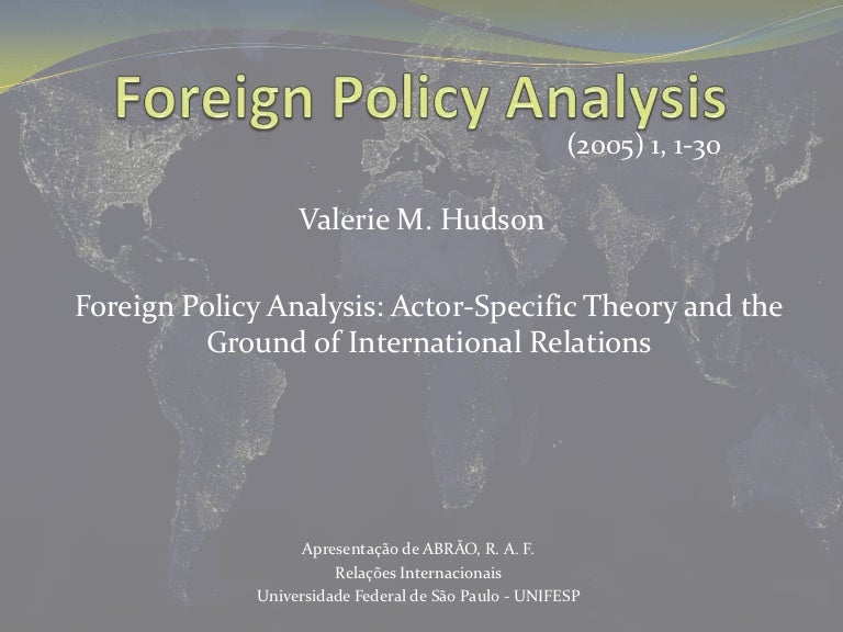 Foreign Policy Analysis foreign-policy-analysis