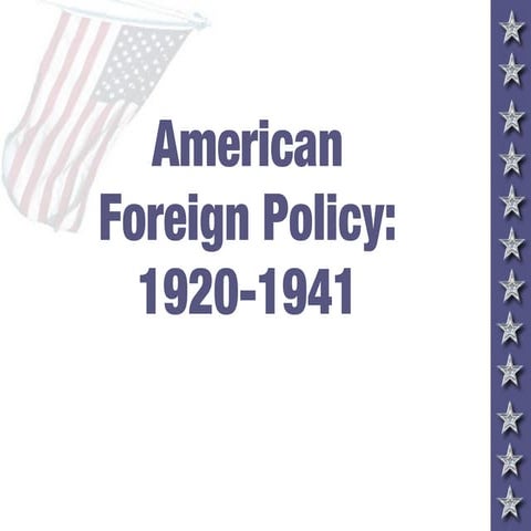 Foreign Policy Between the Wars | PPT