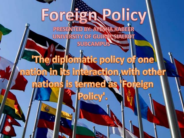 Foreign policy of Pakistan, objectives, determinants and principles | PPTX