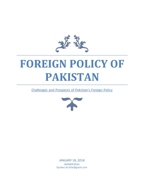 Pakistan Foreign Policy...Its objectives and Principles | PDF