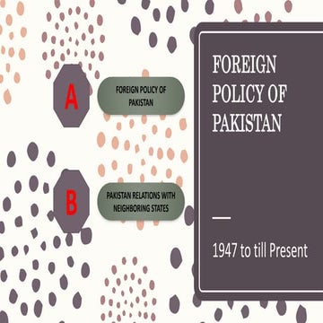 Foreign policy of pakistan | PPT