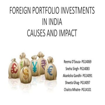 Foreign portfolio investments in india | PPTX