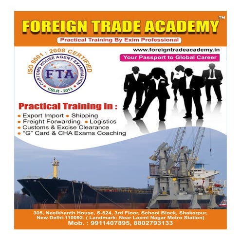Foreign trade academy (prospectus) | PDF | Logistics and Transportation ...