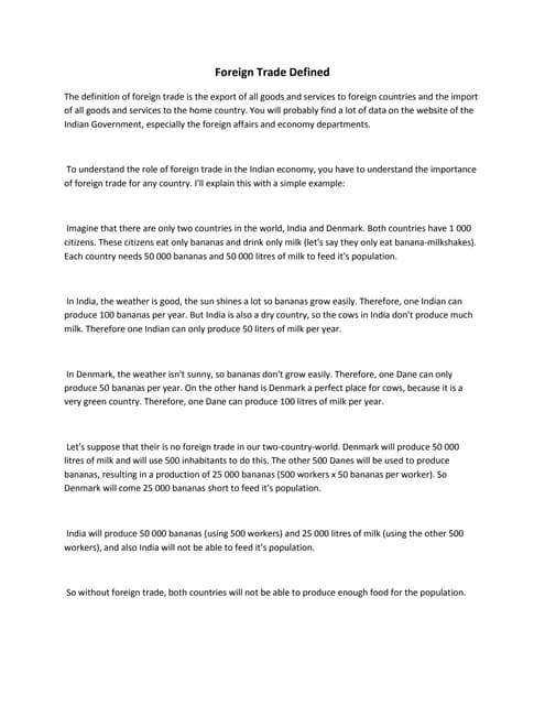 Introduction to foreign trade slide show | PPTX | Business | Business ...