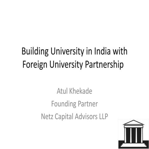 Foreign university partnership in india | PPTX