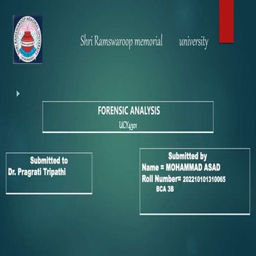 FORENSIC analysis ppt of forensic science | PPTX