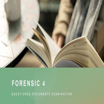 forensic questioned document examination | PPTX
