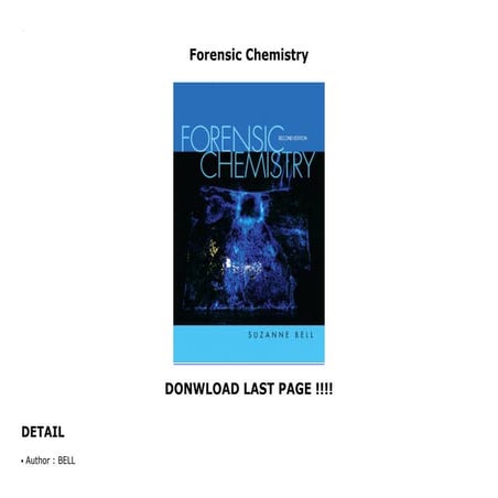 Chapter 1 forensic chemistry | PPTX