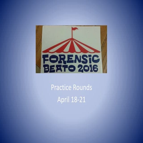 Forensic 2016 classroom rounds | PPT