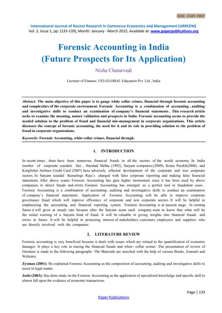 Forensic accounting ppt (2) | PPTX | Business Accounting & Finance ...