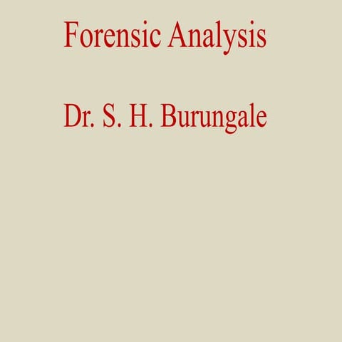 Forensic analysis | PPTX