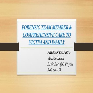 FORENSIC AND COMPREHENSIVE CARE^.pdf of forensic nursing | PDF