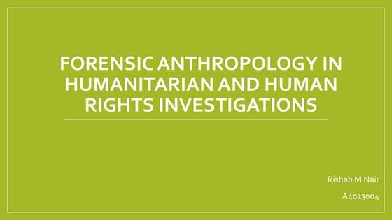 Ppt Forensic Anthropology Powerpoint Presentation Free Forensic