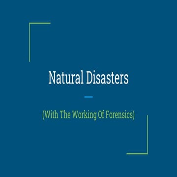 Forensic Archaeology Mass Disasters Pptx