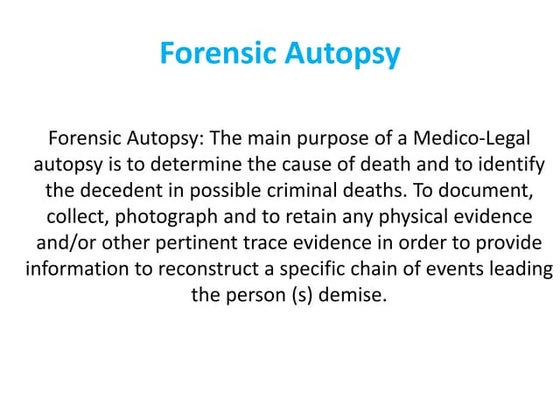 Autopsy | PPT