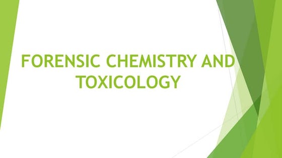 Chapter 1 forensic chemistry | PPTX