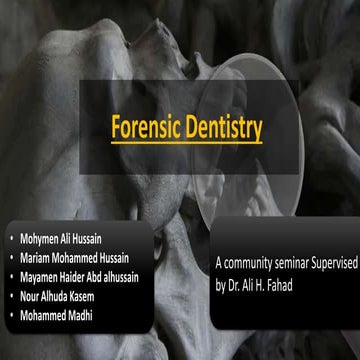 Forensic dentistry | PPTX