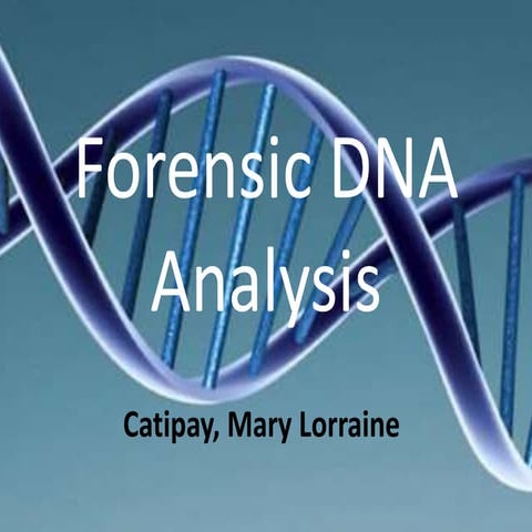 Forensic dna analysis | PPT