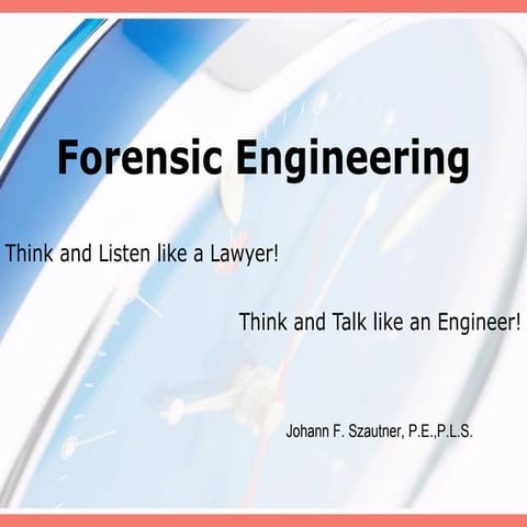 Forensic Engineering 09 | PPT