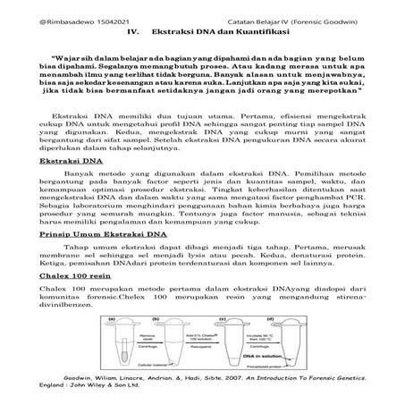 Forensic Goodwin 4. DNA Extraction and Quantification | DOCX